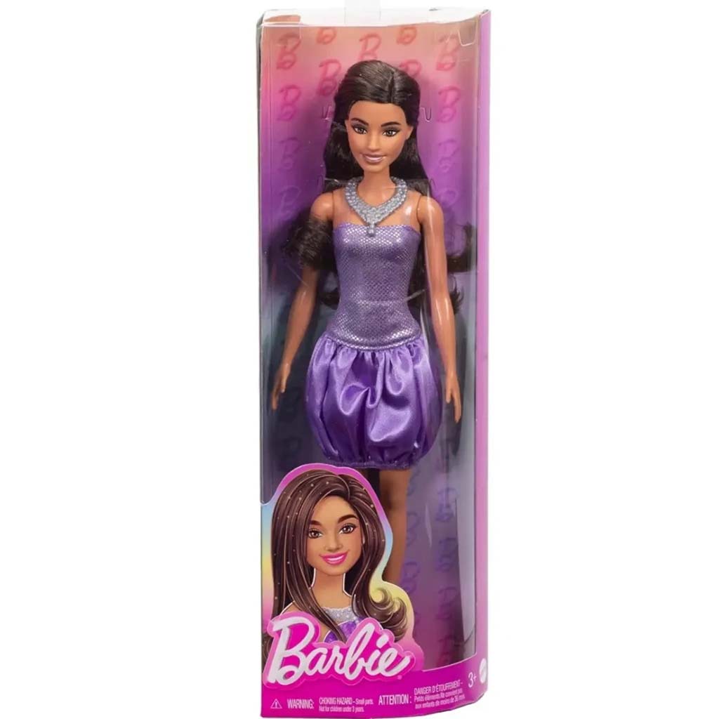 Barbie Fashionista štýlová bábika v fialových šatách - Mattel objednať ...