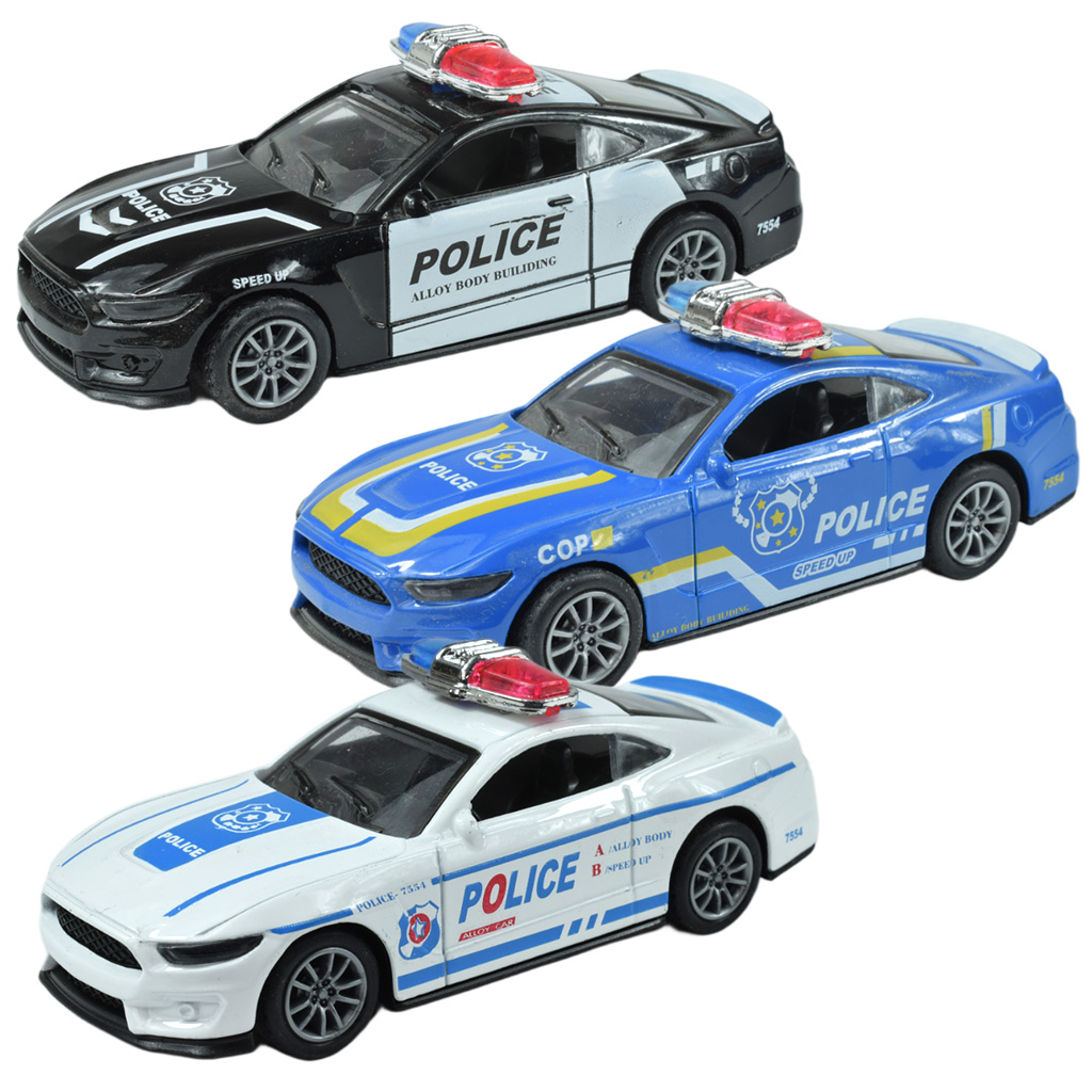Policejné autá Kolesové kovové policajné autá v rôznych variantoch 11cm ...
